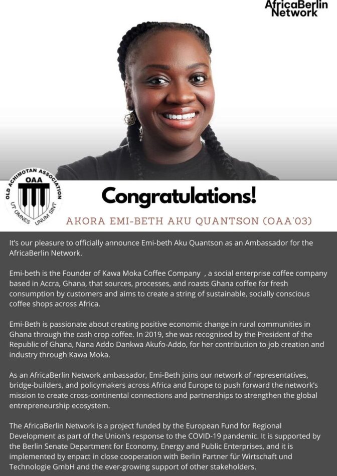 Congratulations Akora Emi-Beth Aku Quantson (OAA’03) – Old Achimotan ...