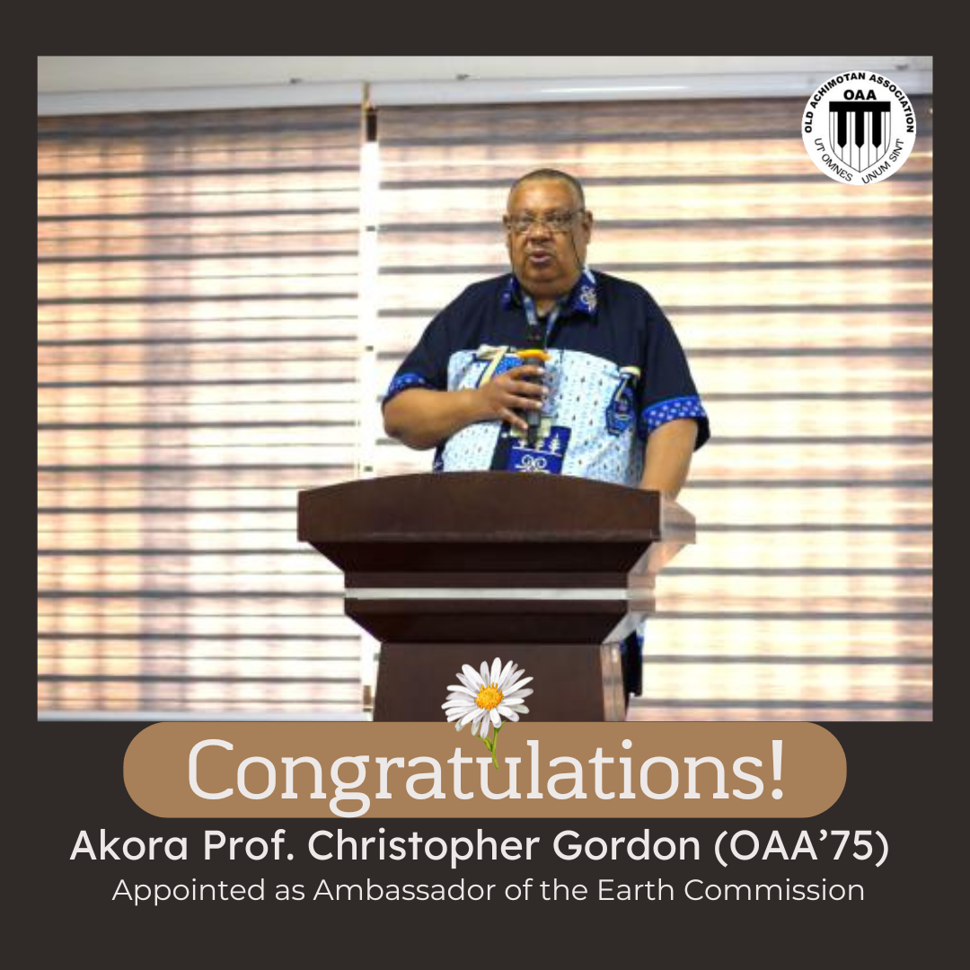 Akora Prof. Christopher Gordon Appointed an Ambassador of the Earth ...