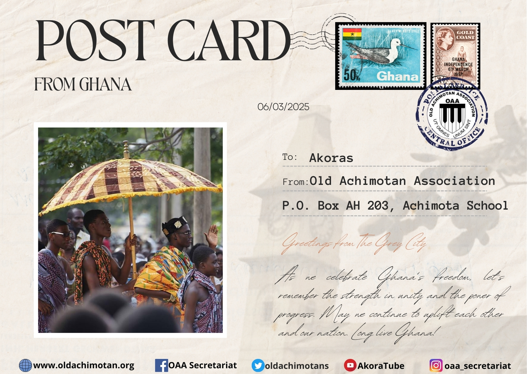 Happy Independence day - Old Achimotan Association