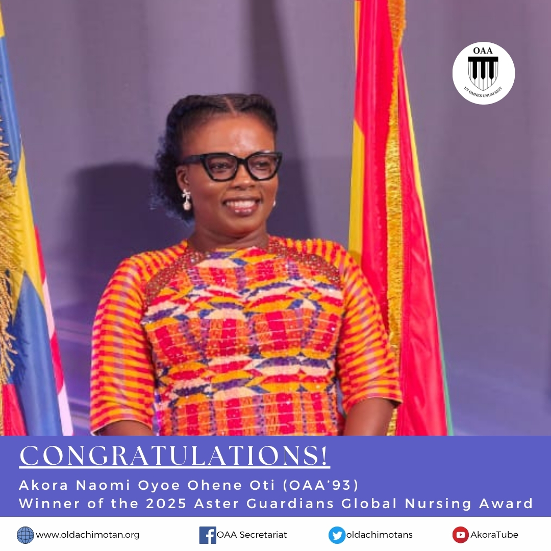 Congratulations Akora Naomi Oyoe Ohene Oti - Old Achimotan Association