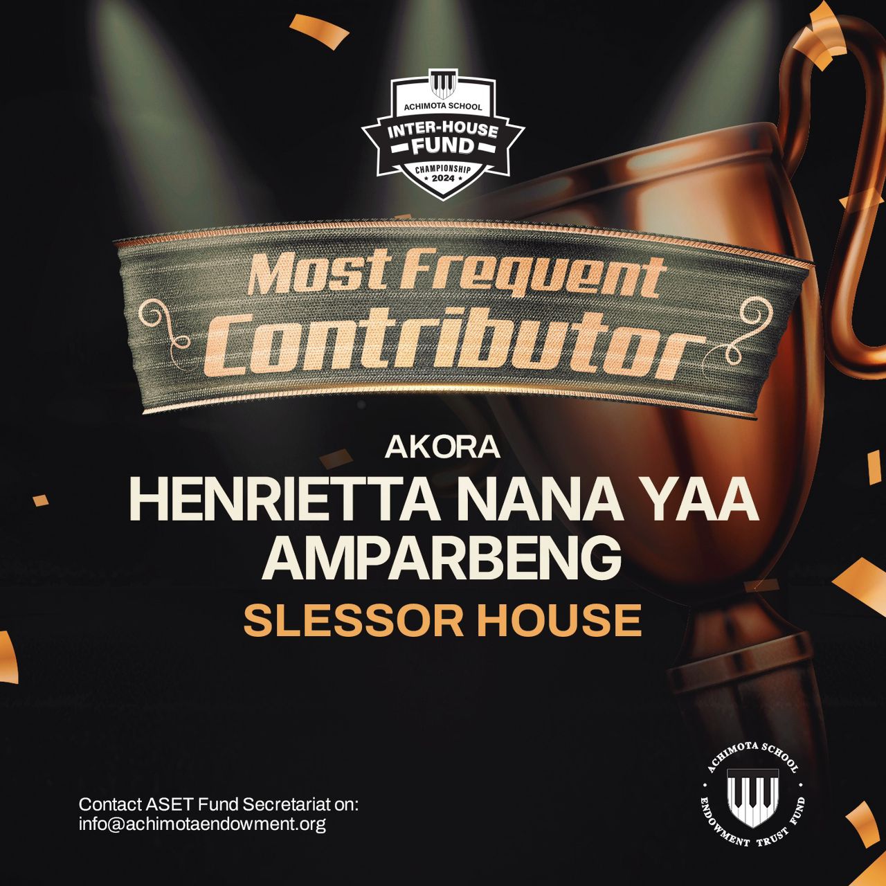 Akora Henrietta Amparbeng contributed more times than any other Akora ...
